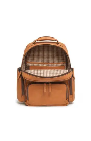 KORCHMAR Mason Workday Leather Backpack - Pebbled Tan