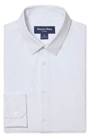 Mizzen+main Leeward Trim Fit Micro Dot Performance Button-up Shirt