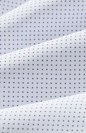Mizzen+main Leeward Trim Fit Micro Dot Performance Button-up Shirt - Navy Micro Dot