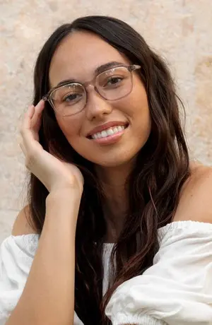 MOHALA EYEWEAR Hau Oli 53mm Low Bridge Square Optical Glasses - Shell/clear Lenses