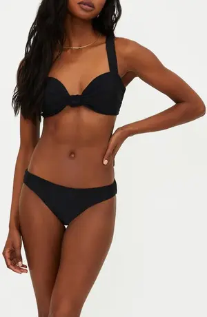 Beach Riot Saffron Bikini Bottoms - Black