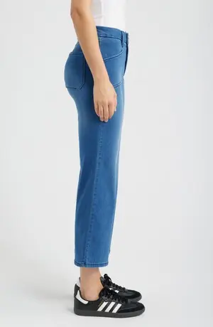 1822 Denim High Waist Cropped Wide Leg Jeans