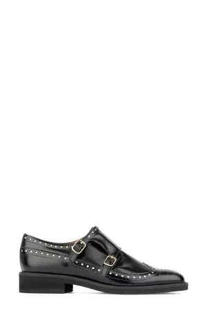 EMBASSY LONDON Windsor Water Resistant Double Monk - Black