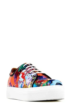 EMBASSY LONDON Camila Water Resistant Lace-up Sneaker - Blue Multi