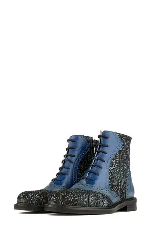EMBASSY LONDON Water Resistant Leather Ankle Boots - Blue