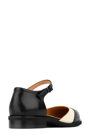EMBASSY LONDON Gigot Ankle Strap Flat - Black
