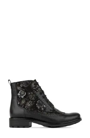 EMBASSY LONDON Floral Wingtip Combat Boots