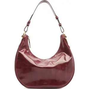 AREZZO Cora Large Leather Hobo - Fresh Ruby