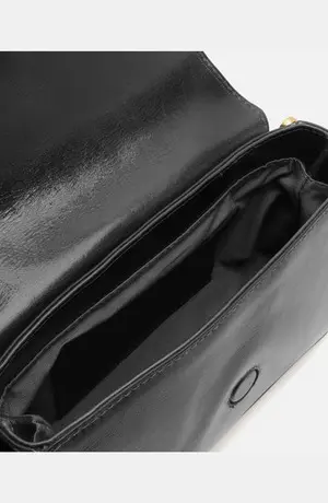 AREZZO Cora Small Leather Crossbody Bag - Black