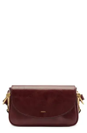 AREZZO Cora Small Leather Crossbody Bag - Fresh Ruby