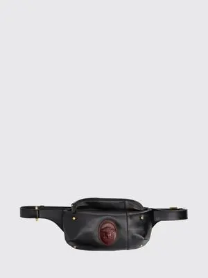 Versace Lou Nappa Leather Crossbody Bag With Medusa Logo And Studs - Black