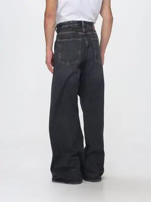 DIESEL® D-rise Wide-leg Jeans In Distressed Cotton