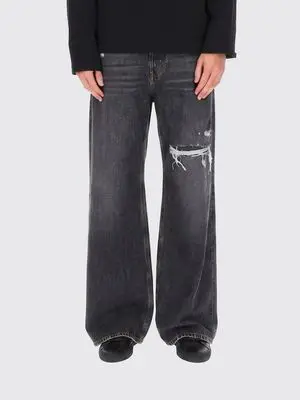 DIESEL® D-rise Wide-leg Jeans In Distressed Cotton - Denim