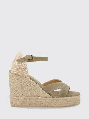 CastaÑer Bruna High Wedge Espadrilles - Green