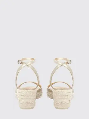 CastaÑer Brook Mid-wedge Sandals In Laminated Leather