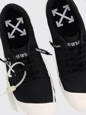Off-White Vulcanized Low-top Canvas Sneakers With Contrast Arrow Logo