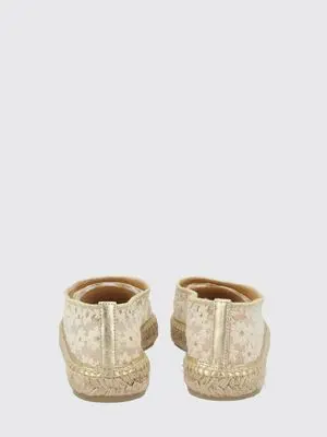CastaÑer Paoli Raffia Espadrilles With Floral Embroidery And Low Heel - Beige