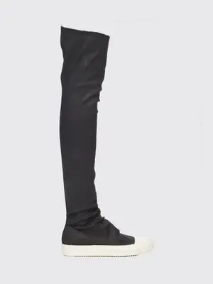Rick Owens Over-the-knee Boots With Rubber Toe Cap - Black