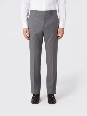 Valentino Garavani Tailored Slim Fit Merino Wool Trousers - Black