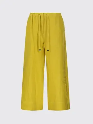 Max Mara High-waisted Wide-leg Cropped Linen Trousers