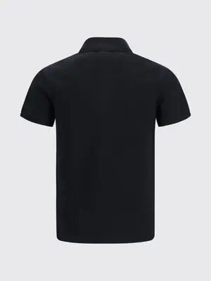 Balmain Slim Fit Short-sleeve Cotton Polo Shirt With Contrast Logo - Black