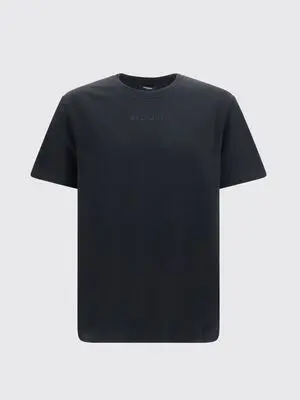 Balmain Basic Design Crewneck Short-sleeve Cotton T-shirt - Black