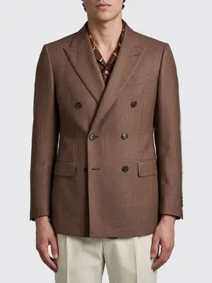 Drole De Monsieur Double Breasted Jacket - Brown