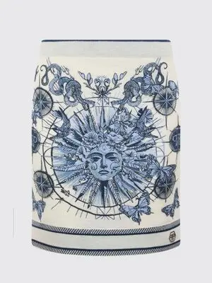 Philipp Plein Wool-blend Knit Pencil Miniskirt - Turquoise