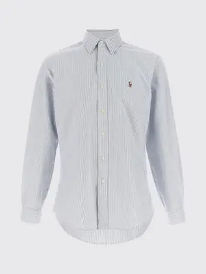 Polo Ralph Lauren Slim Fit Striped Cotton Shirt With Embroidered Logo - Navy