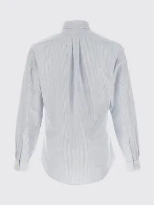 Polo Ralph Lauren Slim Fit Striped Cotton Shirt With Embroidered Logo - Navy