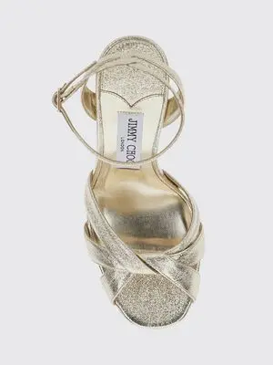 JIMMY CHOO Kove Platform Sandals In Laminated Nappa Leather