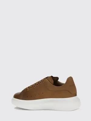 Alexander McQueen Oversize Low-top Calfskin Trainers With Chunky Sole - Brown