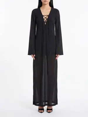 Andamane Ava Long V-neck Jersey Caftan