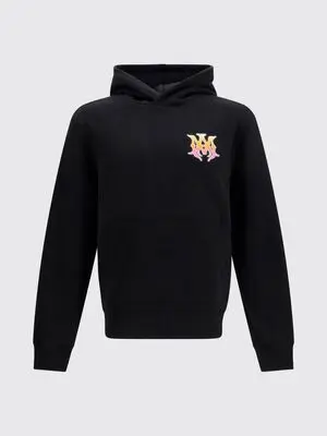 Amiri Cotton Hoodie With Printed Logo, Kangaroo Pocket And Ribbed Cuffs