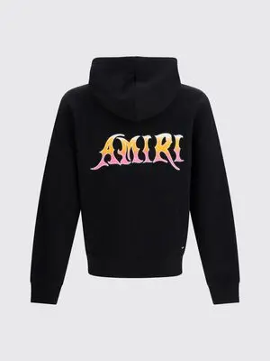Amiri Cotton Hoodie With Printed Logo, Kangaroo Pocket And Ribbed Cuffs
