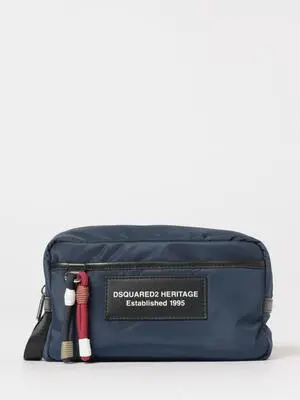 Dsquared2 Nylon Travel Wash Bag With Printed Logo And Handle - Blue