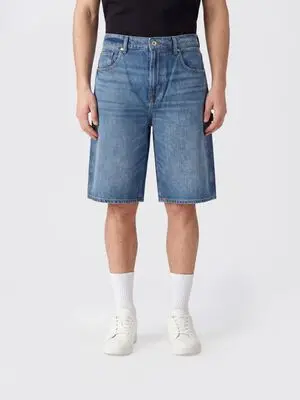 7 For All Mankind Knee-length Five-pocket Cotton Shorts With Button Fly - Denim
