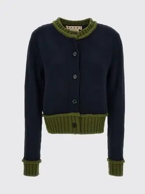 Marni Bi Abstract Wool-blend Crewneck Cardigan