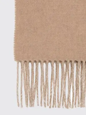 Jacquemus Cotton Scarf With Contrasting Jacquard Logo And Fringed Edges - Grey 1