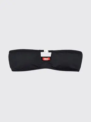 DIESEL® Oval D Logo Polyamide Blend Bandeau Bra - Black