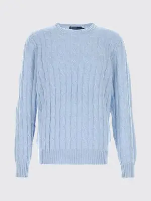 Polo Ralph Lauren 100% Cashmere Cable-knit Crewneck Jumper - Gnawed Blue