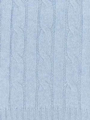 Polo Ralph Lauren 100% Cashmere Cable-knit Crewneck Jumper - Gnawed Blue