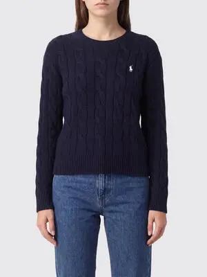 Polo Ralph Lauren Cable Knit Wool And Cashmere V-neck Jumper - Blue 1