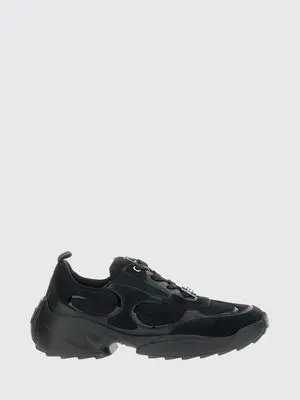ROGER VIVIER Viv' On The Run" Leather And Mesh Sneakers - Black