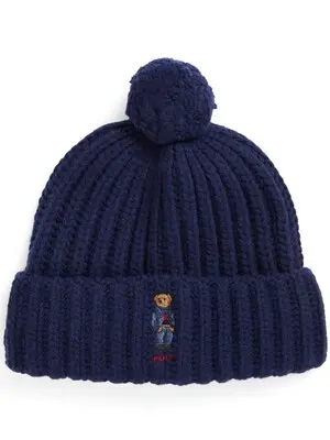 Polo Ralph Lauren Polo Bear Ribbed Beanie - Blue