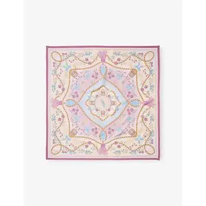 ASPINAL OF LONDON Signature Silk Scarf - Rose
