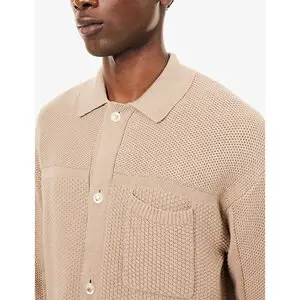 THE COUTURE CLUB Crochet Knitted Cotton Sweatshirt