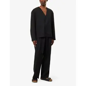 THE COUTURE CLUB Tailored Barrel-leg Woven Trousers