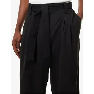 THE COUTURE CLUB Tailored Barrel-leg Woven Trousers