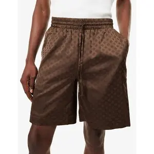 THE COUTURE CLUB Jacquard Pattern Relaxed Fit Woven Shorts